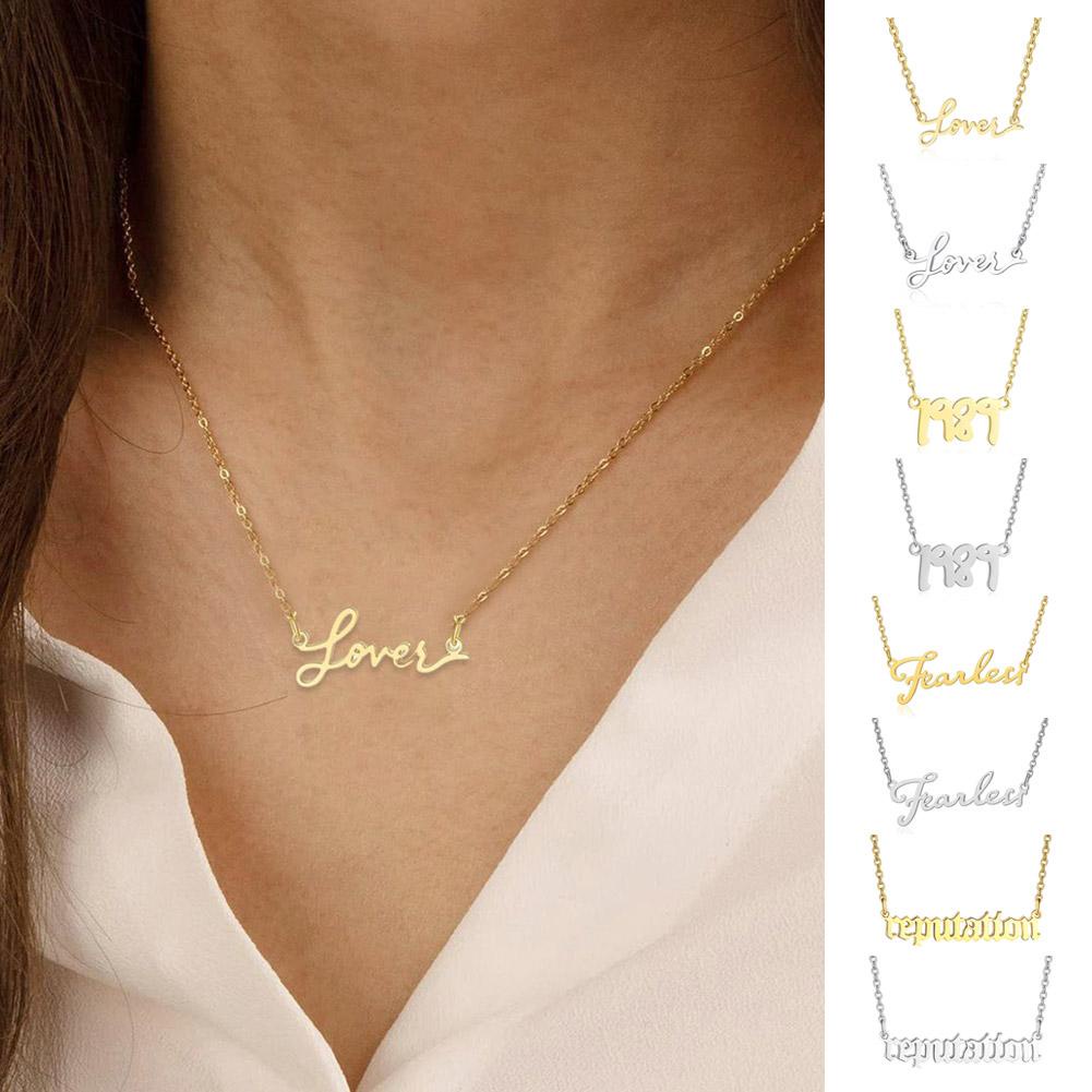 Taylor Swift Reputation Necklace Inspired Fearless Lover Necklace For ...