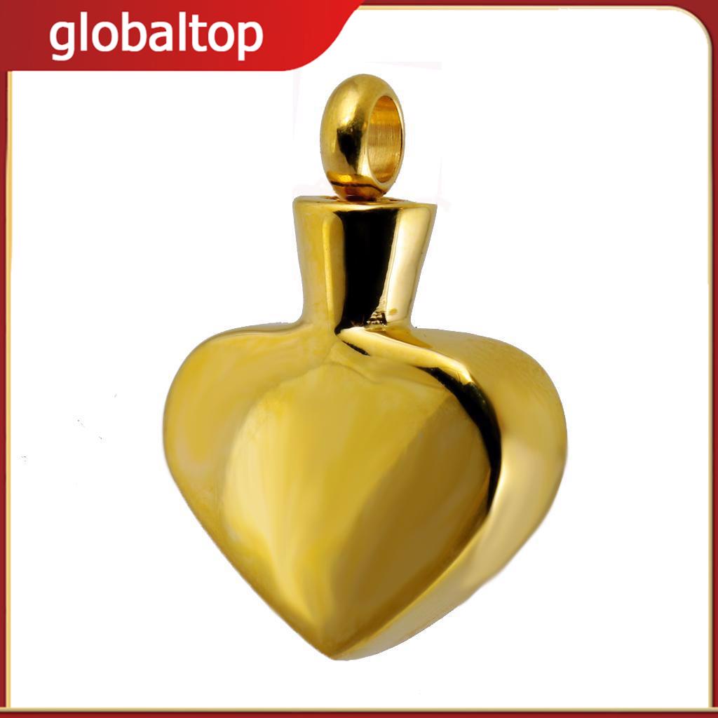 1 2 3 Gold Crystal Heart Pendant Necklace Elegant Keepsake Cremation