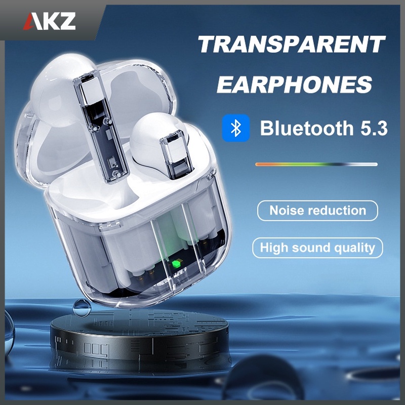 AKZ - Bluetooth 5.3 Headset Bluetooth Earphones TWS Wireless Earbuds Stereo Noise Reduction ...