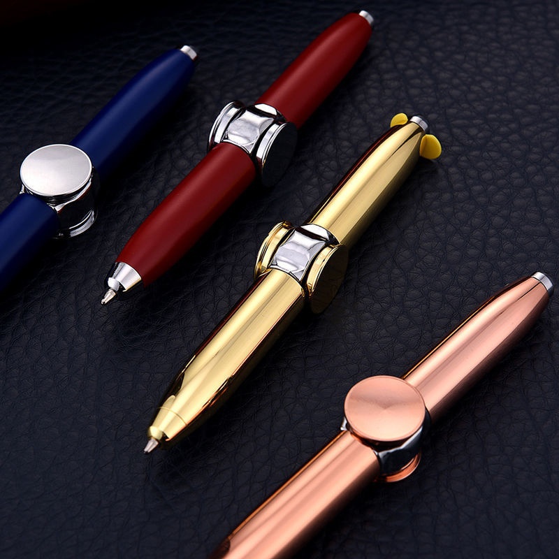 Creative Metal Finger Spinner Pen Rotating Luminous High-quality ...