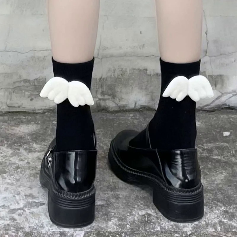 Jk Wings Socks For Women Cute Japanese Style Autumn And Winter Ins ...