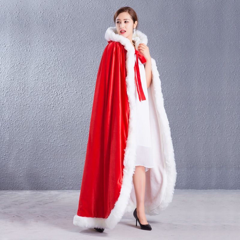 Cape Coat Cape Shawl Unisex Winter Hanfu Warm Cloak Fleece-lined Thick ...