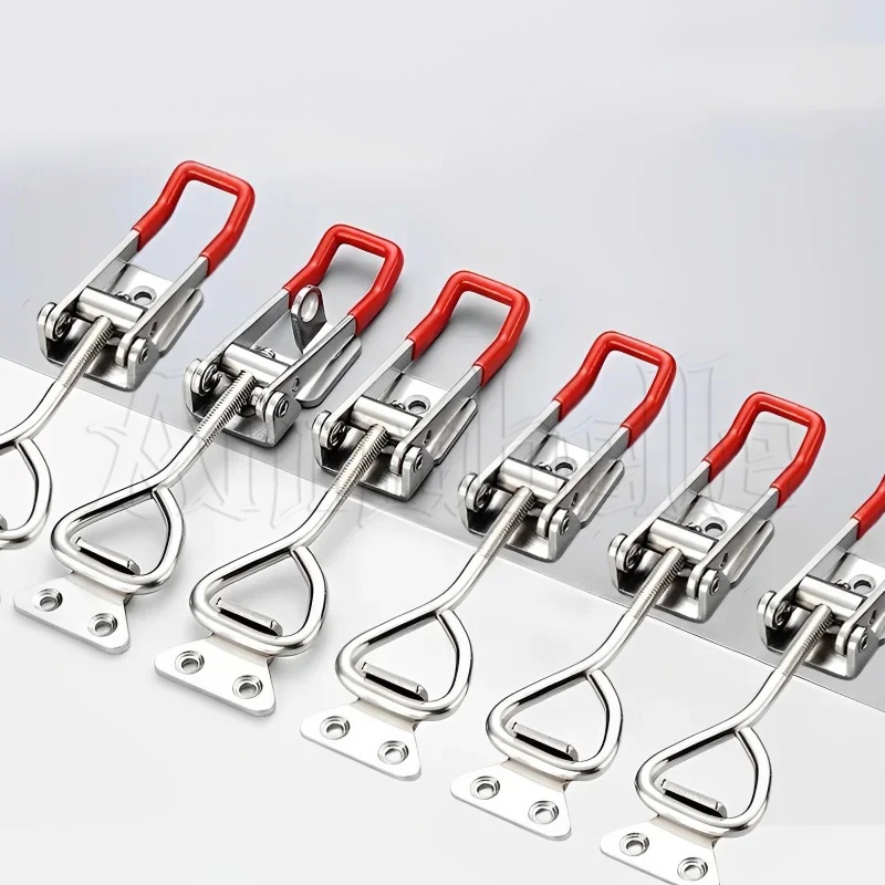 1/2Pcs Heavy Iron Adjustable Buckle Lock Clamp / Sliding Door Hardware ...