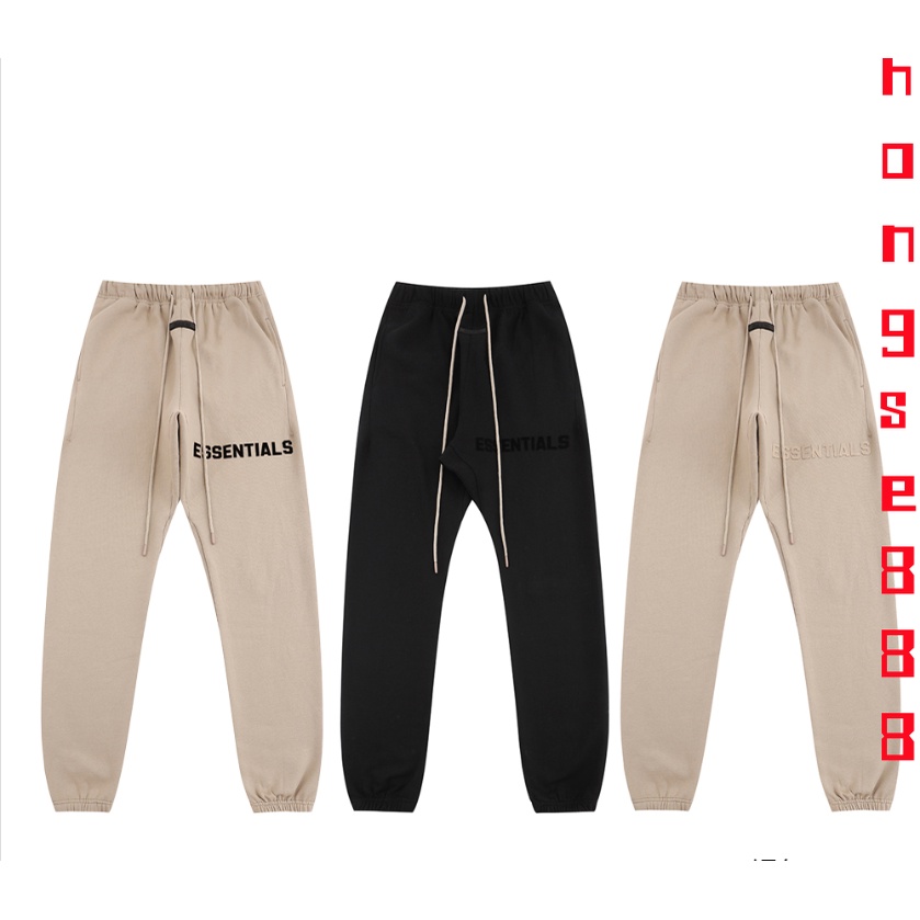 High Street ESSENTIALS FOG New Letter Flocking Small Label Casual Leggings for Men and Women ...