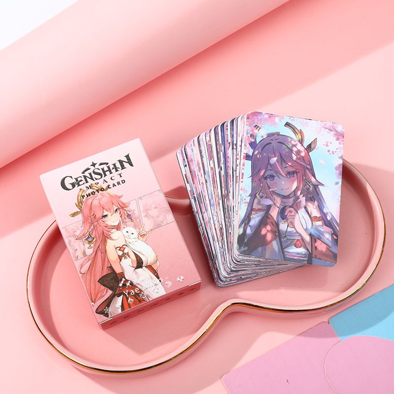 Genshin Impact Collectible Card Set 50pcs per box Cards 3 inch Furina ...