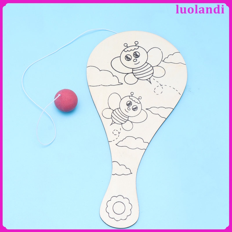 DIY Painting Racket Prop Kids Ball Game Props Children Manual Coloring ...