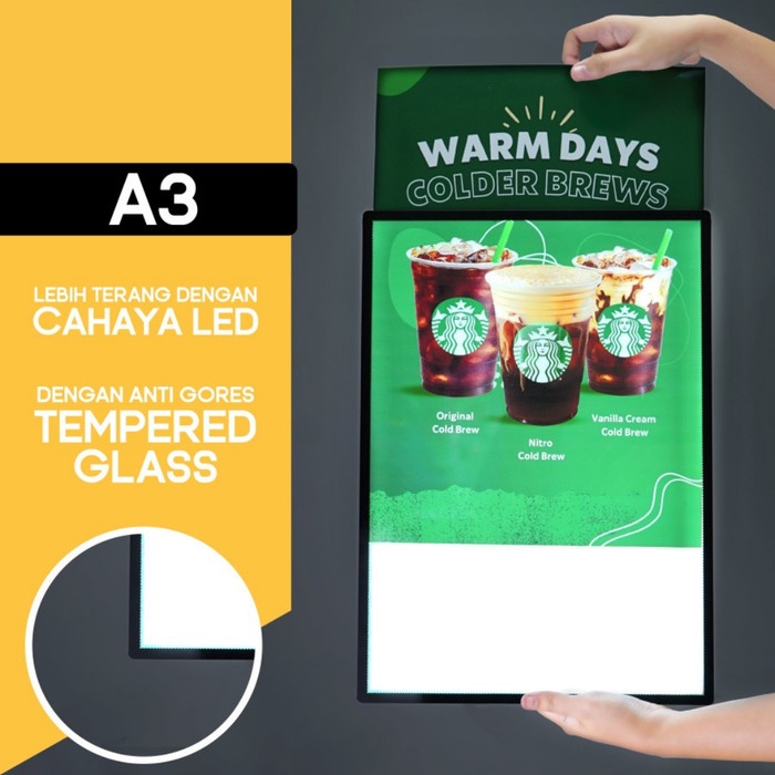 Slim light box A3 Display Promotion | Promotional Menu Light Frame ...