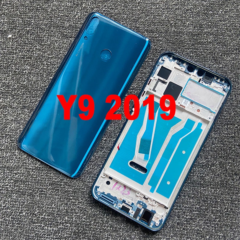 For Huawei Y9 2019 Full housing Middle Frame Front Bezel + Battery ...