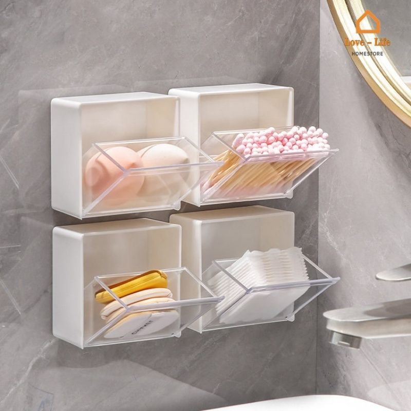 Household Wall-mounted Clamshell Storage Box Bathroom Waterproof ...