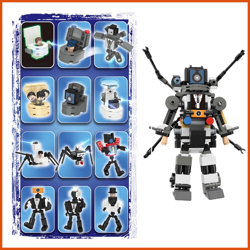Toilet Man Vs Monitor Building Block 24pcs Creative Series Monitor Man ...