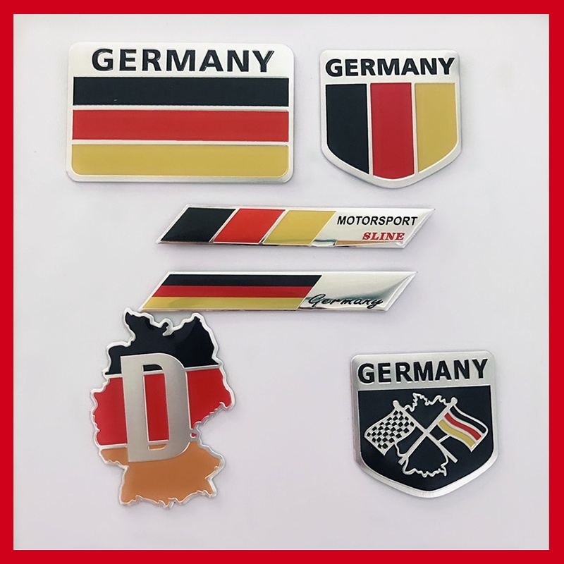 German National Flag Car Stickers Metal 3d Aluminum Alloy Car Sticker ...