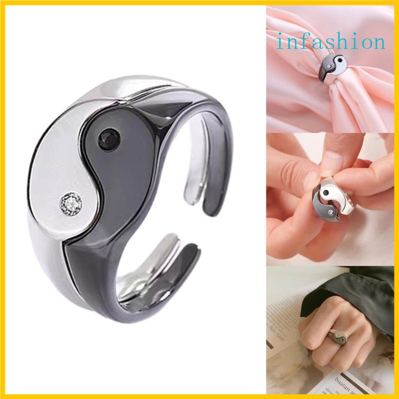 INF Unique Finger Rings Finger Accessory Yin Yang Bagua Shaped Stylish ...