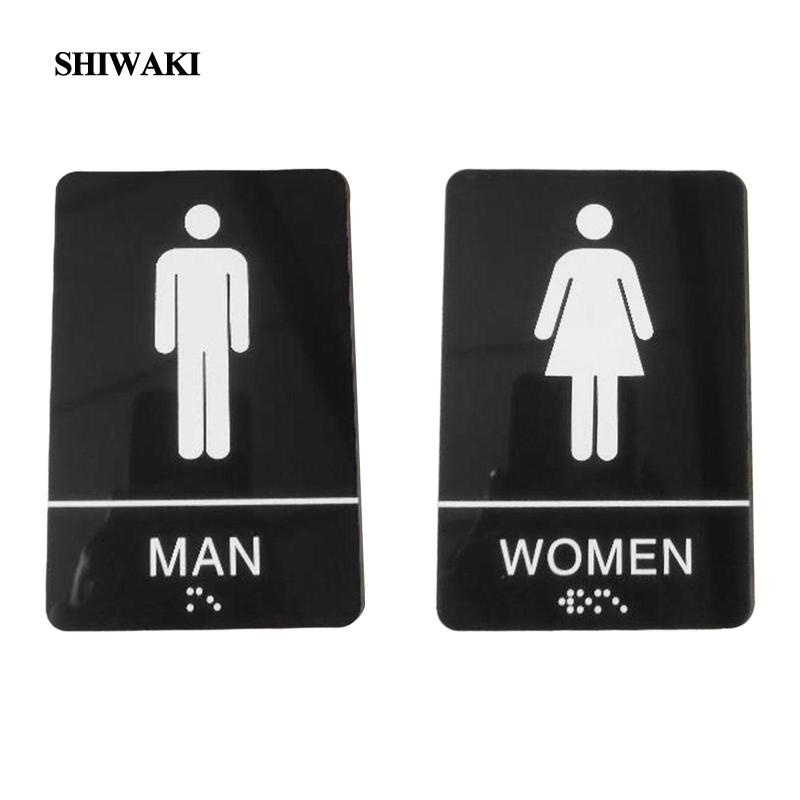 [Shiwaki] Sign Signage with Braille Acrylic Self Sticky Wall Hanging ...