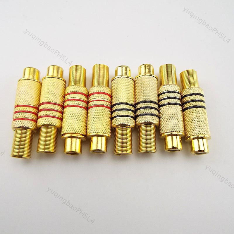 10pcs RCA Male Female Connectors Socket Plug Adapter Solder Type for ...