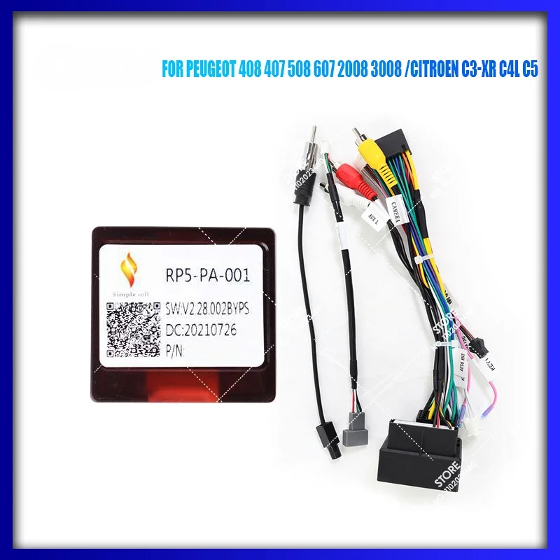 Wiring Harness Canbus Box Decoder For PEUGEOT 408 407 508 607 2008 3008 /CITROEN C3-XR C4L C5 ...