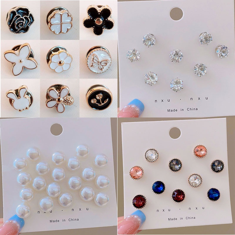 30 Pcs Brooch Collar Pin Fixed Clothes Buckle Fashion Pin Accessories ...