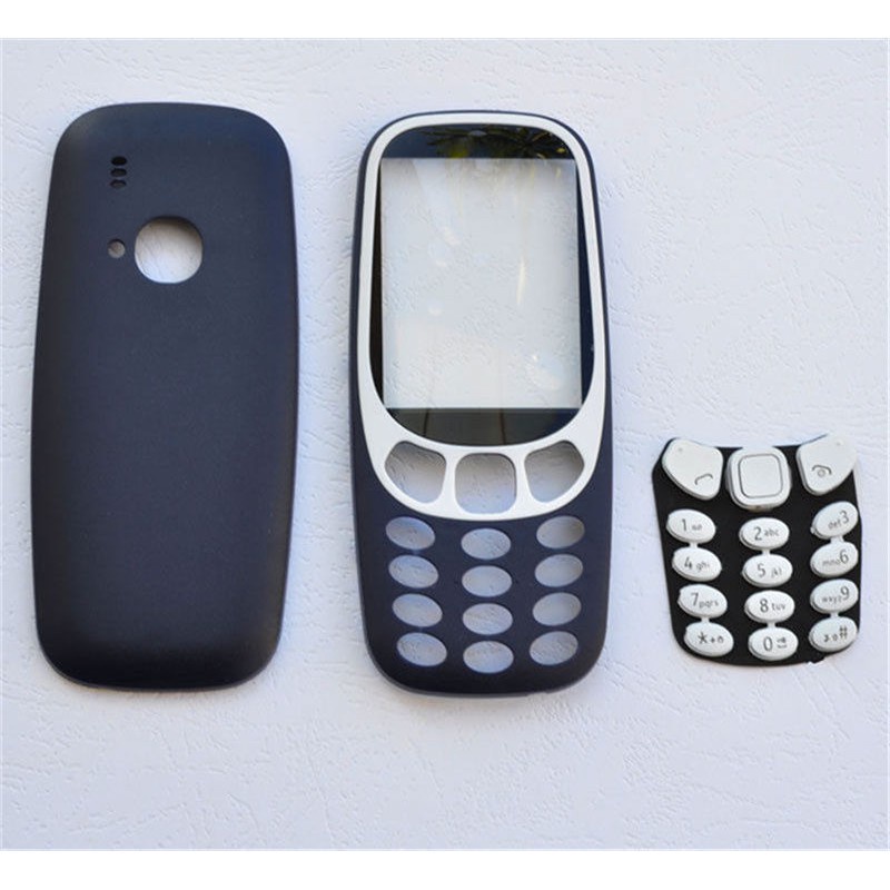 Nokia 3310 New Full Housing Face Frame Battery Cover Case With Keyboard