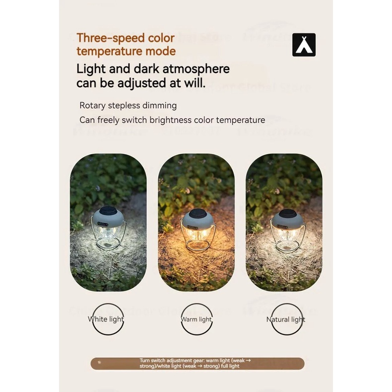 Mobi Garden STAR FRUIT LED Lamp Camping Light 50H Waterproof USB C ...