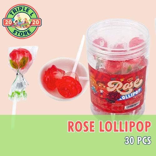 30 pcs Rose Lollipop Stick / Rose Shape Lollipop Candy Paninda Toys ...
