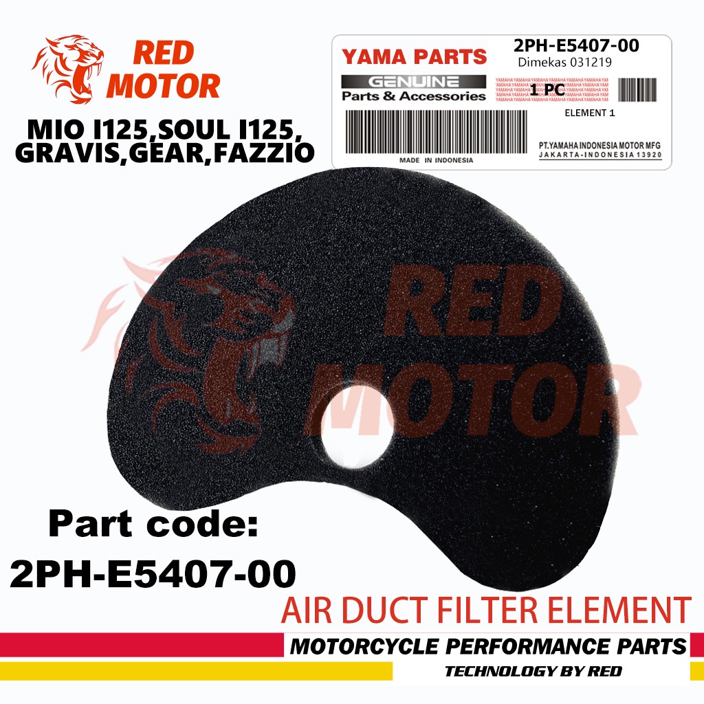 For Mio I 125,Soul I 125,GRAVIS,GEAR,Fazzio Air Duct Filter Element ...