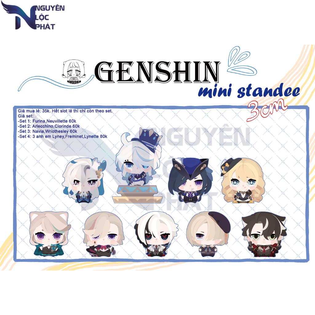 Standee mini 3cm Choose Genshin Impact- Fontaine (9 Models) nlp shop ...