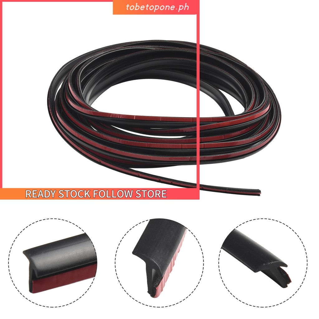 TBTOPONE ️5M Car Sealing Strip Inclined T-shaped Weatherproof Edge Trim ...