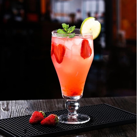 Kitchen Plus Juice Goblet Milkshake Dessert Slushy Glass Cup With Short ...