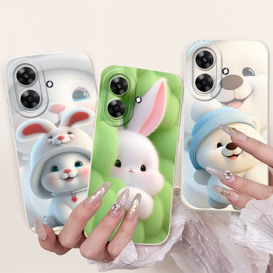 For Realme Note 60 Case Lovely Rabbit Panda Soft Silicone Cartoon ...