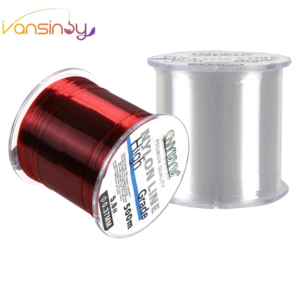 100m/500m Fishing Line Nylon String Cord Clear Fluorocarbon Strong ...