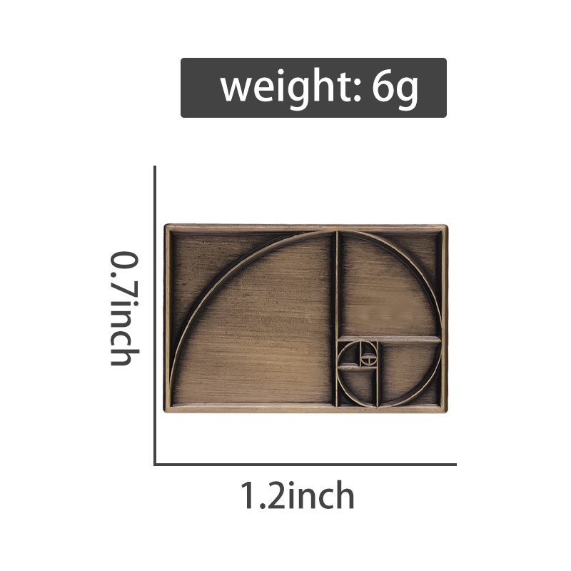 Golden Ratio Fibonacci Number Graphic Brooch Proportion Viewer Backpack ...