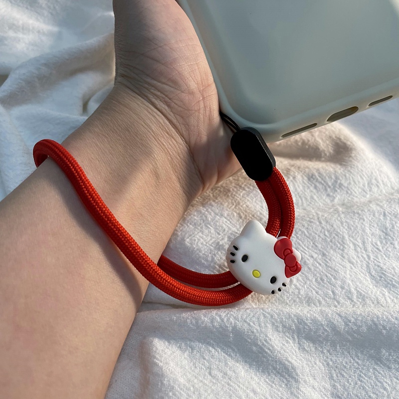 Cartoon Hello Kitty Style Wrist Strap Hang Rope for Keys ID Card Phone ...