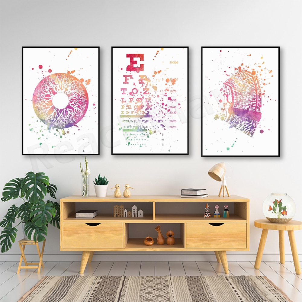 Phoroptor Optometry Tools, Iris Wall Art, Retinal Vessels, Watercolor ...