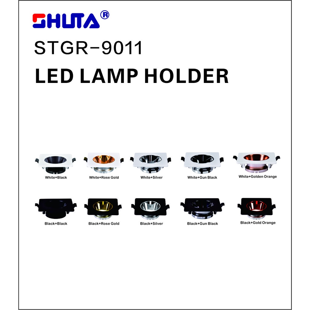 SHUTA Led Lamp Holder/High Grade Multi-color Optional Square Rotatable ...