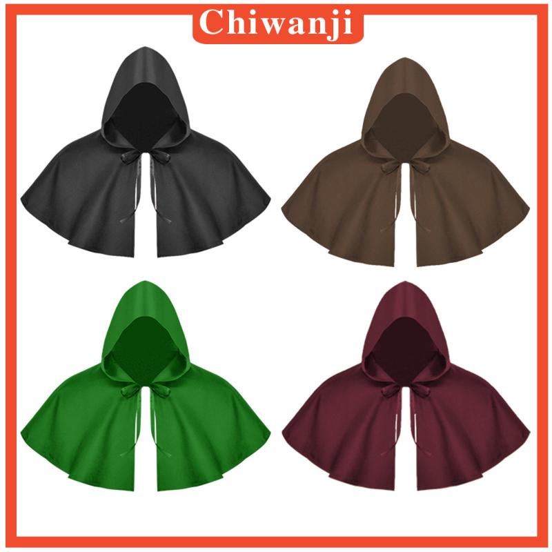 [Chiwanji] Halloween Cloak Medieval Hooded Cloak Cosplay Shawl Witch ...