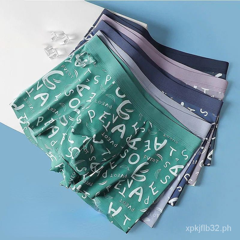 Ice Silk Bench Brief Boxer Underwear for Men Fashion Short ZVGR ...