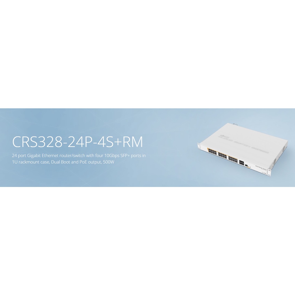 MikroTik CRS328-24P-4S+RM - 24-Port Gigabit Managed PoE Switch, 4 10G SFP+ Ports - CRS328 ...