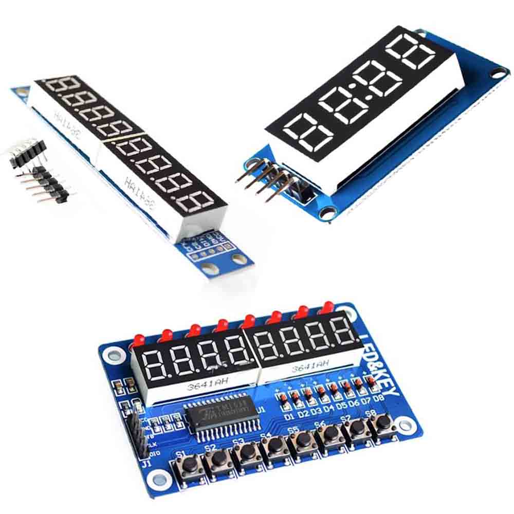 TM1637 4 Bits/TM1638/MAX7219 8 bit Digital LED Display Module 7 Segment 0.36Inch Clock RED Anode ...