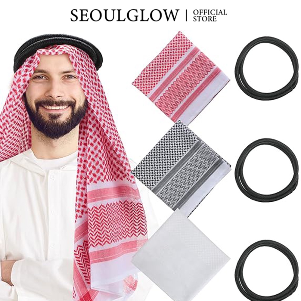 Arab Turban For men/Fashion Plaid Print Arabic Muslim Style Hijab/Arab ...