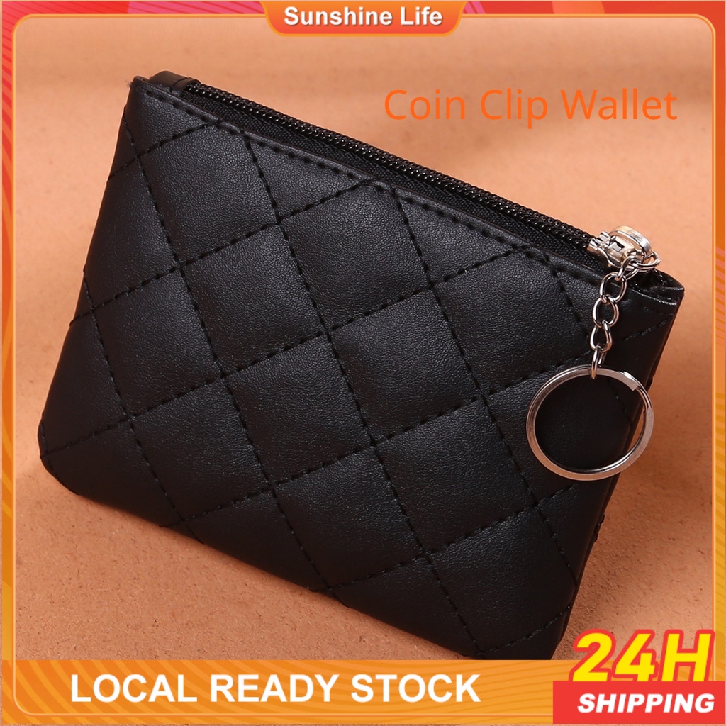 [PH]PU Leather Diamond Coin Wallet Women's Mini Zipper Short Wallet ...