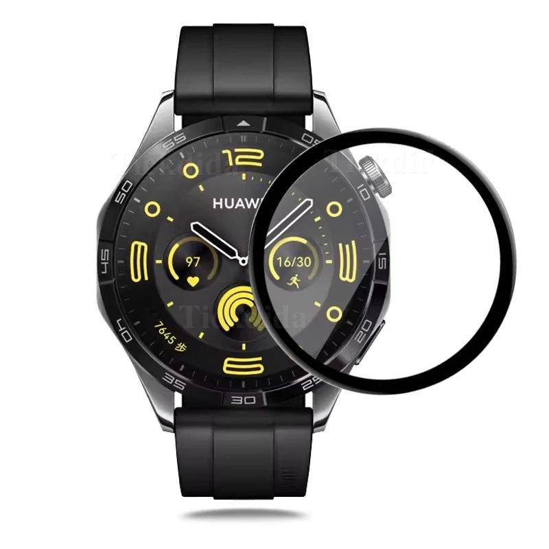 Full Cover Black Edge Tempered Glass Film For Huawei GT4 GT3 GT2 41mm ...