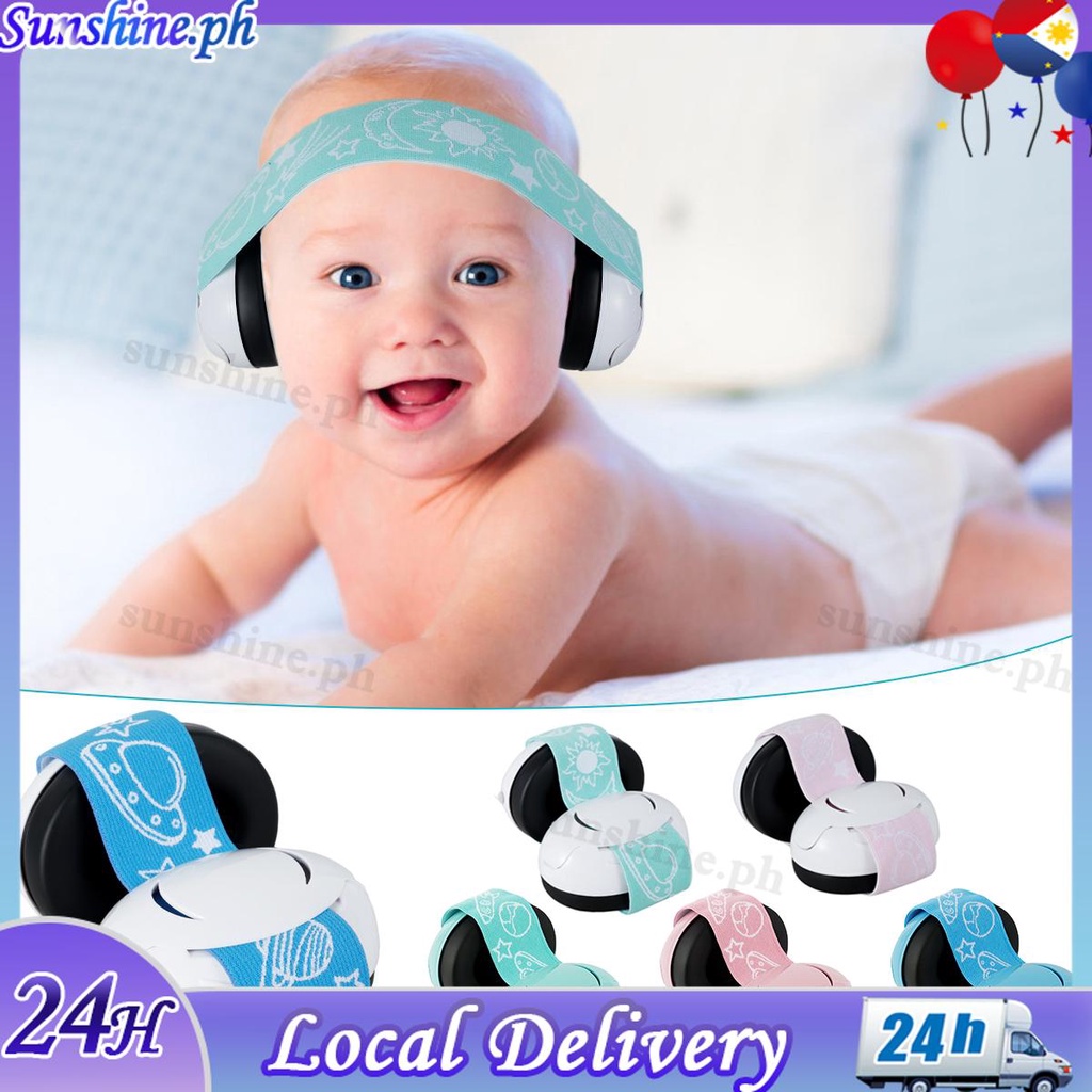 Baby Ear Noise Canceling Earshield with Elastic Strap Infant Adjustable ...