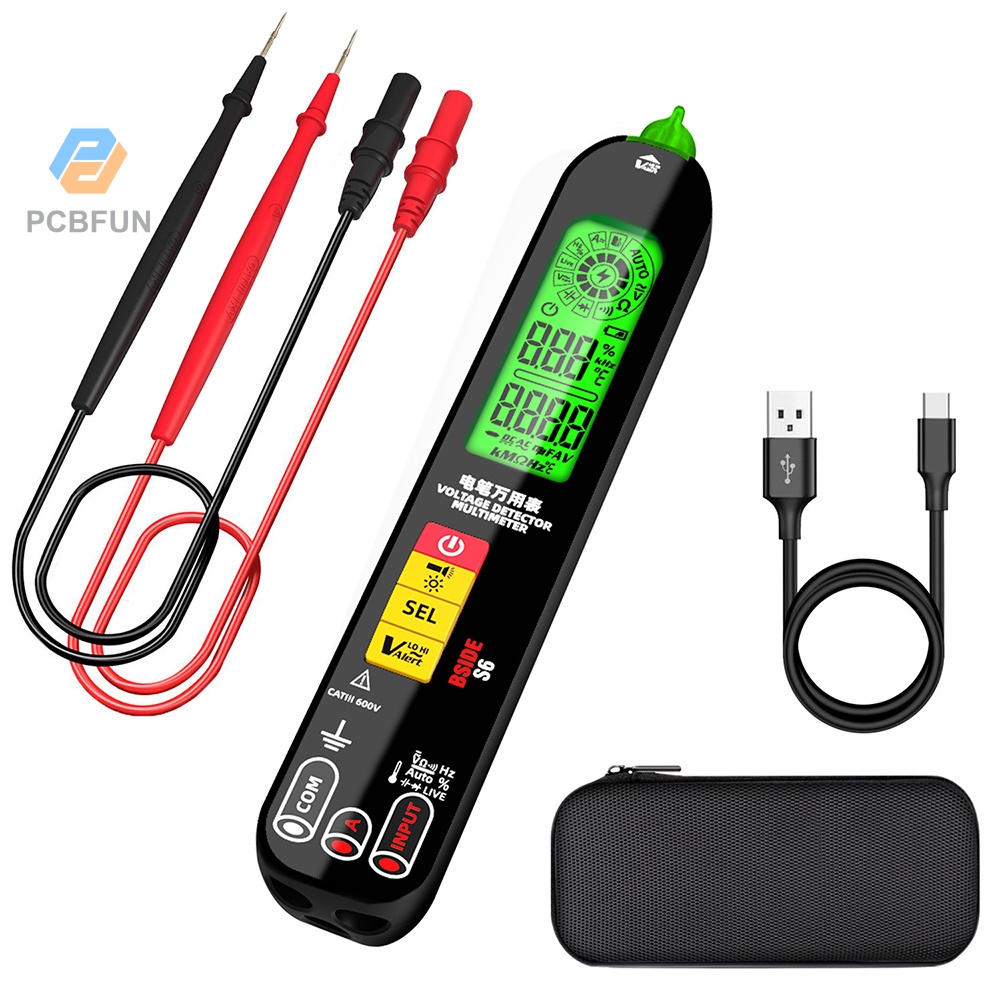 Pcbfun S6 Digital Multimeter Smart Rechargeable Dc/ac Current Voltage ...