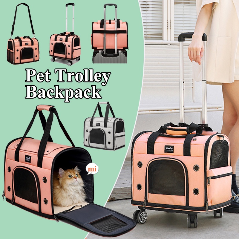 Pet Trolley Case Multifunctional Portable Dog Bag Outdoor Travel Cat ...