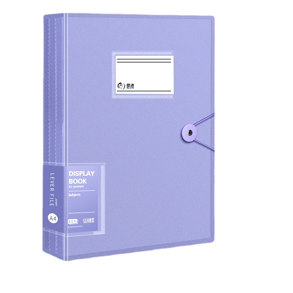 A4 Plastic Presentation Book, Binder with Clear Plastic Sleeves 30 ...