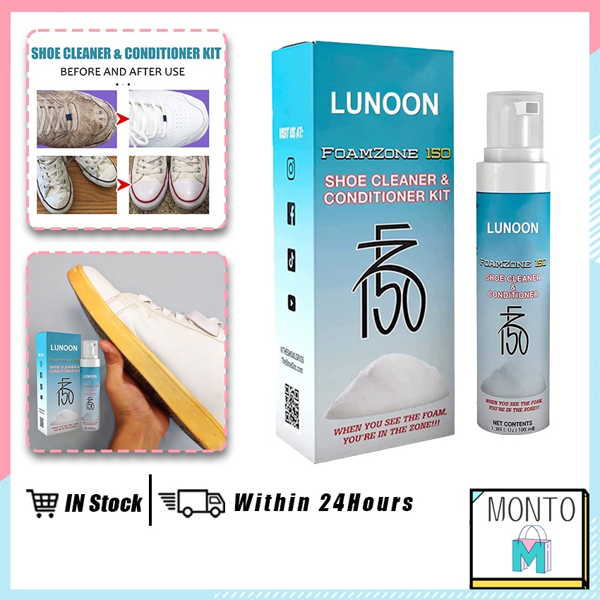 LUNOON Foam Shoe Cleaner Set Whitener Foam Cleaner Spray For Cleaning ...