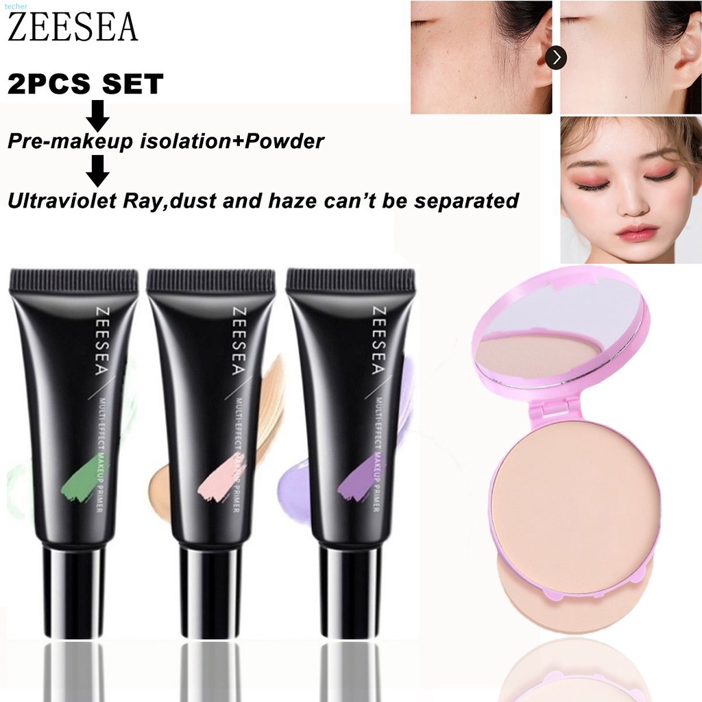 【2pcs Natural Makeup Set】zeesea Color Isolation 10g Sample Makeup Front Cream+powder | Shopee ...