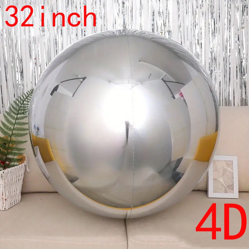 1pcs 32 Inch Rose Gold 4D Round Aluminum Foil Balloons Metal Balloon ...