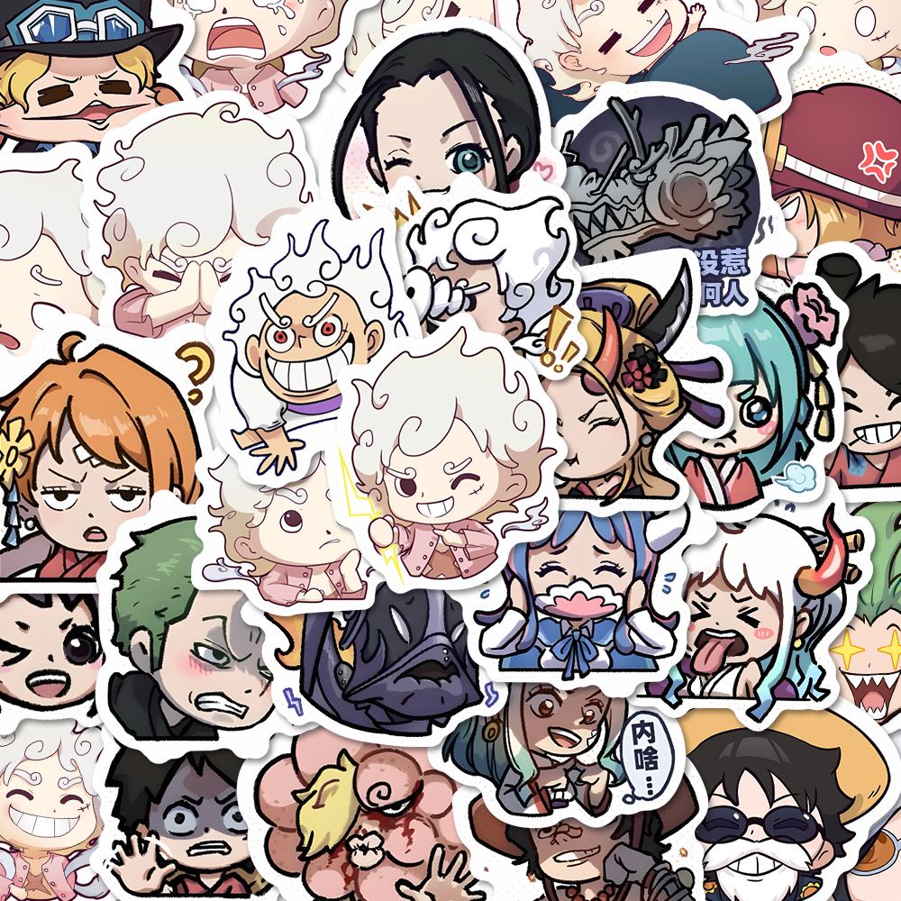 108 Q version One Piece cartoon cute expression handbook stickers two ...
