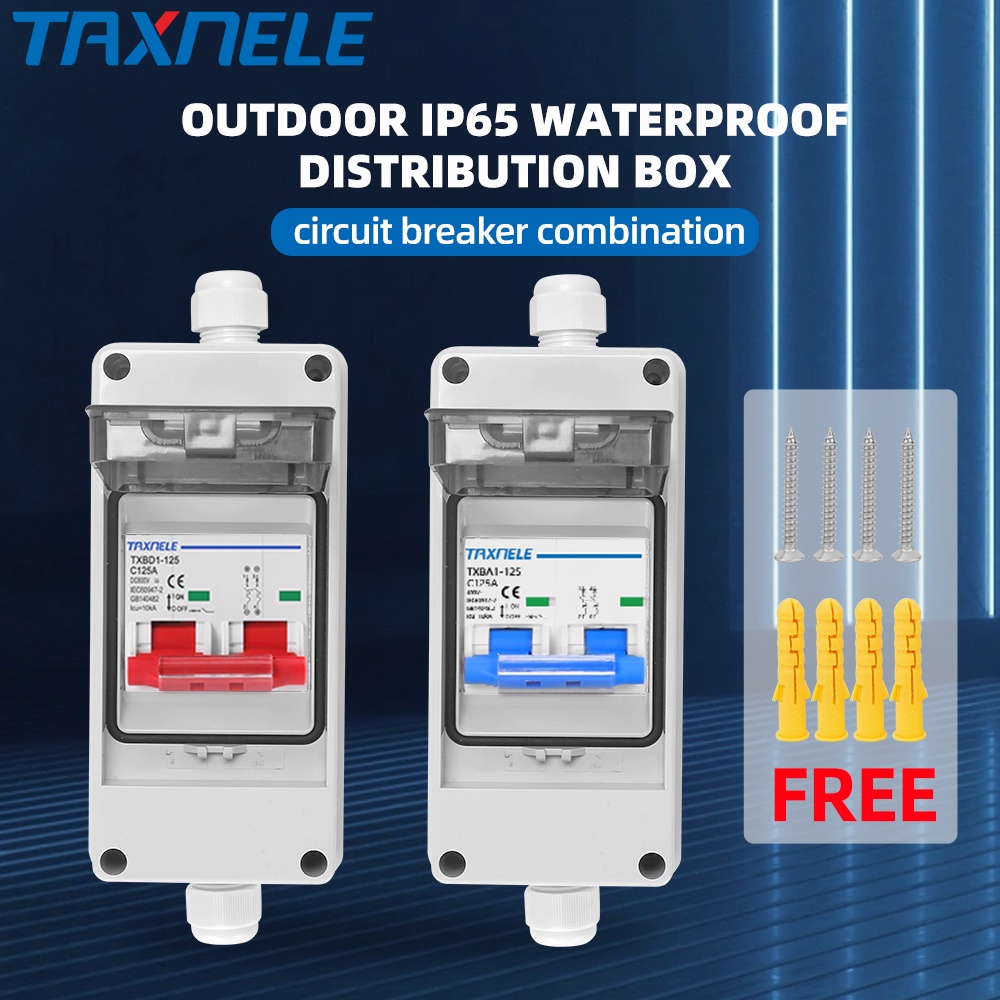 Waterproof Distribution Box AC DC Solar Circuit Breaker MCB Junction ...