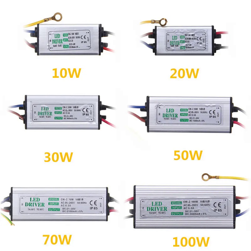 3000mA LED Driver 20W 30W 50W 100W Waterproof Transformers High Power ...